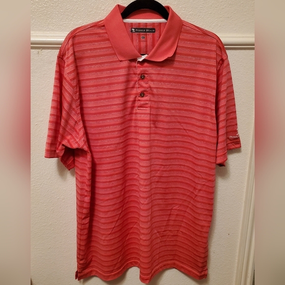 Pebble Beach | Shirts | Pebble Beach Shirt Men Xl Golf Polo Red Striped ...